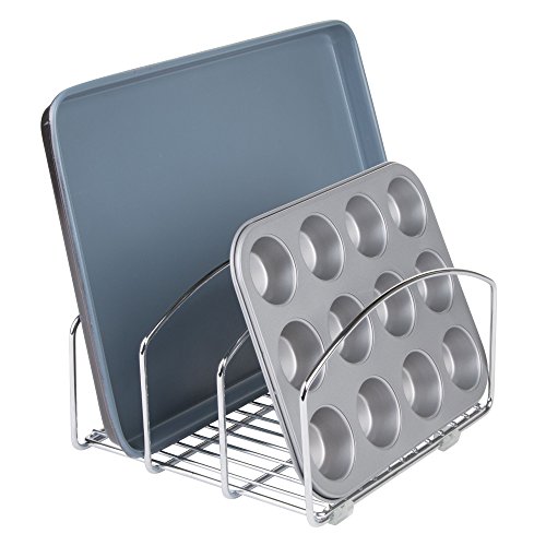 iDesign Classico Kitchen Cookware Organizer for Cutting Boards and Cookie/Baking Sheets - Chrome 8.5" x 10" x 5.75"