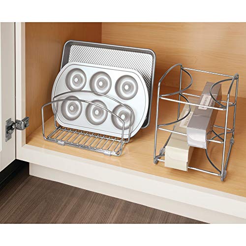 iDesign Classico Kitchen Cookware Organizer for Cutting Boards and Cookie/Baking Sheets - Chrome 8.5" x 10" x 5.75"