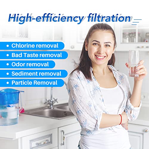 ICEPURE Pitcher Water Filter Replacement for PUR CRF950Z, CRF-950Z, PPF900Z, PPF951K, PPT700W, CR-1100C, CR1100CV, DS-1800Z, PPT711W, PPT711B, PPT111W and More PUR Pitcher and Dispensers System, 4PACK