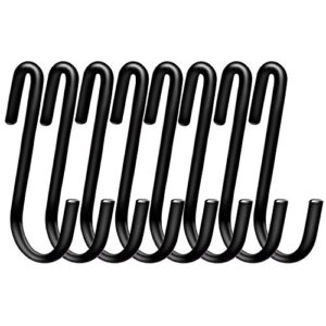 30 pack esfun heavy duty s hooks black s shaped hooks hanging hangers pan pot holder rack hooks for kitchenware spoons pans pots utensils clothes bags towels plants