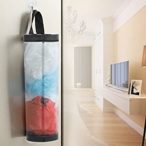 Plastic Bag Holder 2 Packs Mesh Hanging Storage Dispensers Foldable Breathable Washable Hanging Mesh Garbage Bag Organizer for Kitchen Plastic Bag Storage