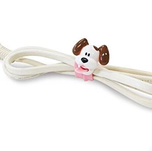 MSC International Silicone Joie Woof Bag Ties, White