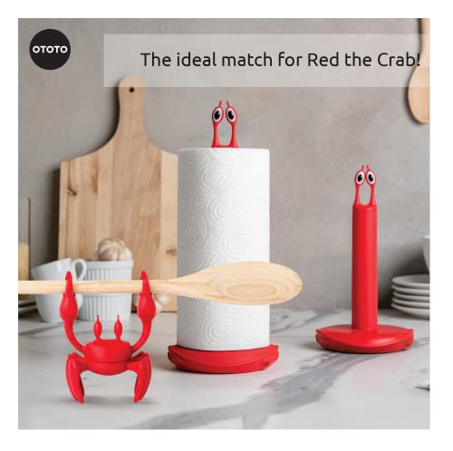 OTOTO Crab N' Roll Paper Towel Holder Countertop Paper Towel Holders - Paper Towels Holder, Paper Towel Holder Stand, Paper Towel Stand - Kitchen Paper Towels Holder, Standing Paper Towel Roll Holder