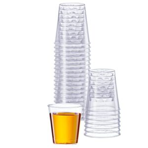 comfy package clear hard plastic shot glasses [1 oz. – 100 count] disposable shot cups