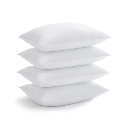 Acanva Bed Pillows for Sleeping, Cooling Hotel Quality with Premium Soft 3D Down Alternative Fill for Back, Stomach or Side Sleepers, Queen (Pack of 4), White 4 Count