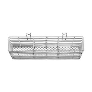 SANNO Stainless Steel Cutlery Utensil Holder Silverware Organizer Rack with Hooks Removable Drying Rack Silverware Holder Utensil Cutlery Basket Kitchen Dish Drainer Dish Drying Rack