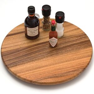 Lipper International Acacia Wood 16" Lazy Susan Kitchen Turntable