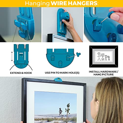 Go Hang It! Pro, The Original All-in-One Picture Hanging and Leveling Kit - Easily Hang Sawtooth/Wire Hangers - Includes Hardware Case with 85-Piece Picture Hanging Essentials