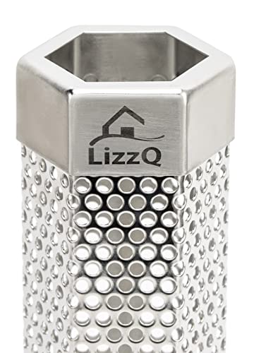 LIZZQ Premium Pellet Smoker Tube 12 inches - 5 Hours of Billowing Smoke - for Any Grill or Smoker, Hot or Cold Smoking - An Easy and Safe Way to Provide Smoking - Free eBook Grilling Ideas and Recipes