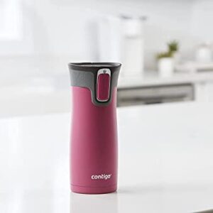 Contigo AUTOSEAL West Loop Vacuum-Insulated Stainless Steel Travel Mug, 16 oz, Dragonfruit