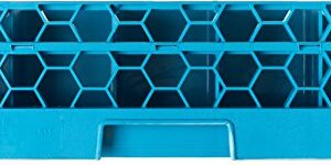 CFS RG25-114 OptiClean 25 Compartment Glass Rack with Extender, 3-1/2" Compartments, Blue (Pack of 4)