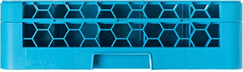 CFS RG25-114 OptiClean 25 Compartment Glass Rack with Extender, 3-1/2" Compartments, Blue (Pack of 4)