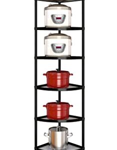 ZIGAMA 8-Tier Kitchen Pot Rack, Cookware Stand Storage Organizer ，Multi-Layer Corner Shelf Stand Metal Shelves for Kitchen