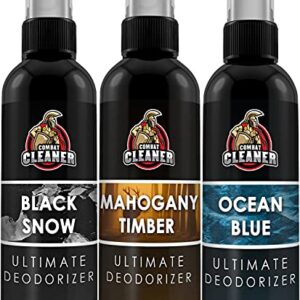 Shoe Deodorizer Spray | Disinfectant Foot Odor Eliminator, Air Freshener for Sneakers, Gym Bags, and Lockers | Men by Combat Cleaner