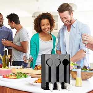 KEVTVEK Plastic Utensil Dispenser Holder Caddy Black Silverware Organizer Silverware Holder Suitable for Restaurant, Party, Picnic, Office, Cafe..