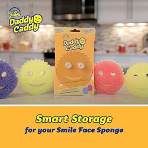 Scrub Daddy Sponge Holder - Daddy Caddy - Suction Sponge Holder for Smiley Face Sponge , Non-Slip Suction Cups, Sink Organizer for Kitchen and Bathroom, Self Draining, Dishwasher Safe - 1ct