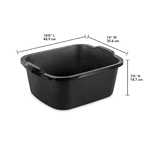 18 Quart Sterilite Black Dishpan