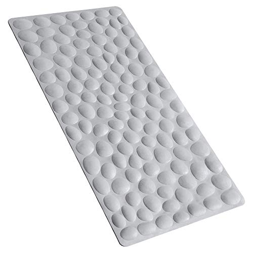 Non-Slip Bathtub Mat OTHWAY Soft Rubber Bathroom Bathmat with Strong Suction Cups (Grey)