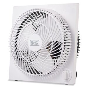 black+decker mini â€“ tabletop quiet 9 inch desk box fans frameless bfb09w white