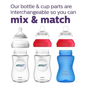 Philips AVENT My Easy Sippy Cup with Soft Spout and Spill-Proof Design, Pink/Purple, 9oz, SCF553/23 (Pack of 2)