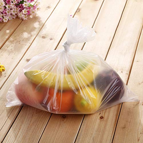 12" X 16" Plastic Produce Bag on a Roll, Bread and Grocery Clear Bag, 350 Bags/Roll