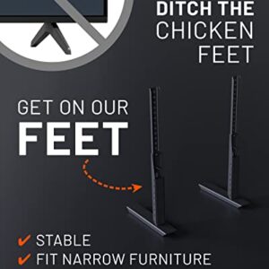 ECHOGEAR Universal Large TV Stand - Height Adjustable Base for TVs Up to 77" - Wobble-Free Replacement Stand Works w/ Any TV Including Vizio, TCL, Samsung & More - Flat Design Compatible w/ Soundbars