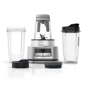 ninja ss101 foodi smoothie maker & nutrient extractor* 1200 wp, 6 functions smoothies, extractions*, spreads, smarttorque, 14-oz. smoothie maker, (2) to-go cups & lids, silver