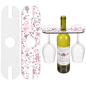 jetec wine glass holder sublimation blank glass holder under cabinet stemware wine glass holder glasses storage holder diy picture sublimation mdf blanks for couple lovers friends (2)