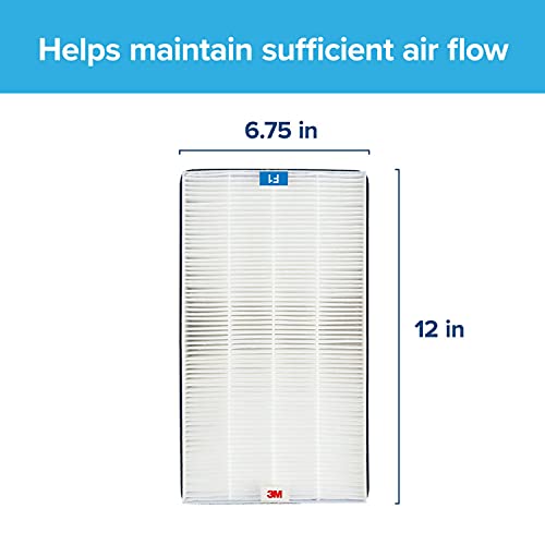 Filtrete F1 Room Air Purifier Filter, True HEPA Premium Allergen, Bacteria, & Virus, 12 in. x 6.75 in., 2-Pack, works with devices: FAP-C01BA-G1, FAP-T02WA-G1 and FAP-ST02N