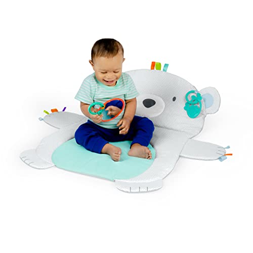 Bright Starts Tummy Time Prop & Play Activity Mat - Polar Bear, Ages Newborn +, 1 Count (Pack of 1)