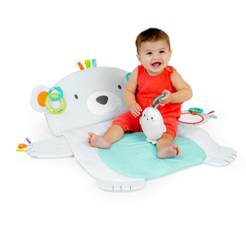 Bright Starts Tummy Time Prop & Play Activity Mat - Polar Bear, Ages Newborn +, 1 Count (Pack of 1)