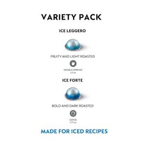 Nespresso Capsules VertuoLine, Iced Coffee Variety Pack, Iced Leggero, Iced Forte, 40 Count, Brews 2.7 Ounce and 7.77 Ounce (VERTUOLINE ONLY)