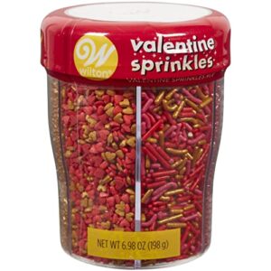 wilton sprinkle mix 6.98oz-metallic valentine’s day, 6 cell