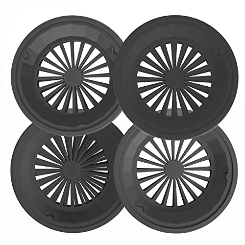 Besti Reusable Plastic Paper Plate Holders 10 Inch, 20 Piece Round Plastic Paper Plate Holder Set with Snap-In Grooves, Dishwasher Safe In Black Color