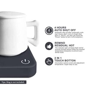 VOBAGA Coffee Mug Warmer, Electric Coffee Warmer for Desk with Auto Shut Off, 3 Temperature Setting Smart Cup Warmer for Heating Coffee, Beverage, Milk, Tea and Hot Chocolate (No Cup)