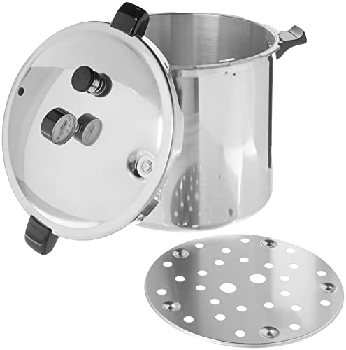 Presto 01784 23-Quart Induction Compatible Pressure Canner, Silver