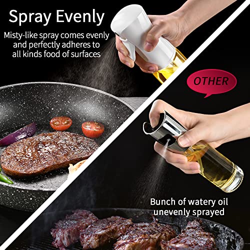 Oil Sprayer for Cooking, Olive Oil Sprayer Mister, 200ml Glass Olive Oil Spray Bottle, Kitchen Gadgets Accessories for Air Fryer, Canola Oil Spritzer, Widely Used for Salad Making, Baking, Frying, BBQ