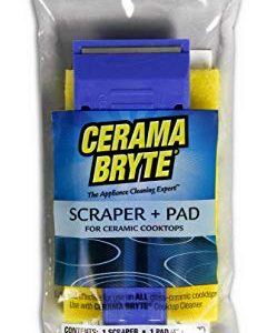 Cerama Bryte Scraper & Pad Combo Cooktop Tool, Blue