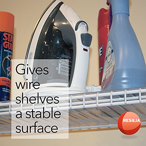 Heavy Duty Vinyl Closet Shelf Liner for Wire Racks or Shelving - for Kitchen Pantry or Cabinet Storage, Clear, 12 Inches x 4 Feet - 4 Pack, Non-Adhesive, Waterproof, Stain-Resistant, Cut-to-Size