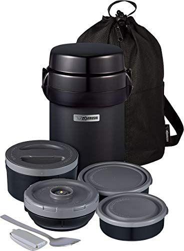 Zojirushi SL-JBE14BZ Mr. Bento Stainless Lunch Jar 41 Oz Carbon Black