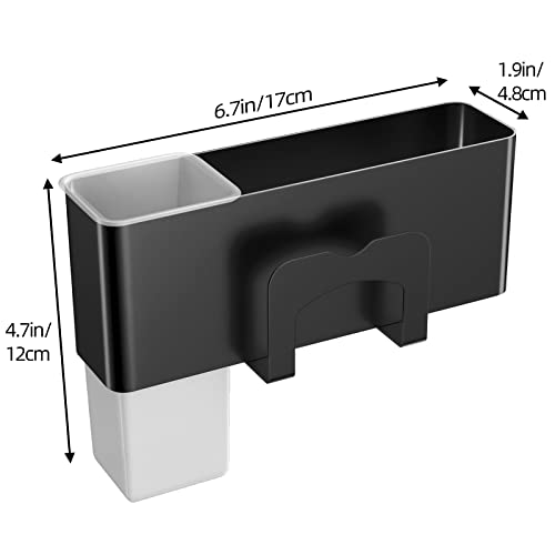 Aockh 4 in 1 Sponge Holder Kitchen Sink Caddy, Sponge Holder for Kitchen Sink,Stainless Steel Brush Sponge Dishcloth Sink Stopper Holder for Kitchen,Bathroom, No Drilling