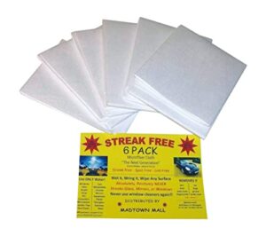 streak free microfiber cloth “as seen on tv” 6 pack