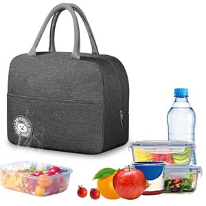 AURUZA Lunch Bag,Insulated Lunch Bag,Waterproof and Reusable,Men Lunch Tote with Interior Pockets,Waterproof Thermal Lunch Cooler for Picnic/office/school