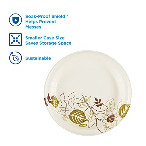 Dixie 8.5” Medium-Weight Paper Plates by GP PRO (Georgia-Pacific), Pathways, UX9WS, 500 Count (125 Plates Per Pack, 4 Packs Per Case)