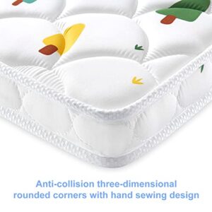 Noiseless Premium Foam Pack and Play Mattress Topper-Breathable and Odorless Playpen Mattresses Topper,Sturdy Edges and Non-Toxic Play Yard Mattress Pad Fits for Graco & Baby Trend & Pamo Babe Playard