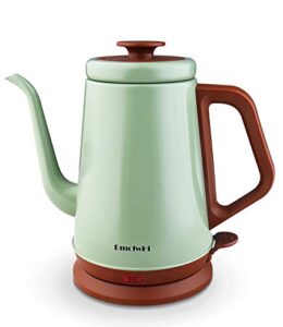 dmofwhi gooseneck electric kettle(1.0l), 100% stainless steel bpa free classic pour over coffee kettle | tea kettle – green