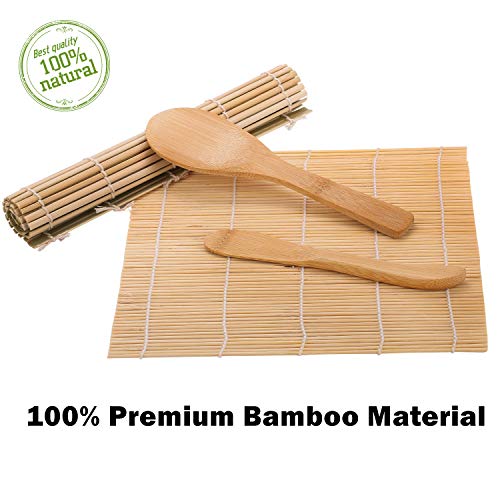 FUNGYAND Sushi Making Kit, All in One Sushi Bazooka Maker with Bamboo Mats, Bamboo Chopsticks, Avocado Slicer, Paddle, Spreader, Sushi Knife, Chopsticks Holder, Cotton Bag, DIY Sushi Roller Machine