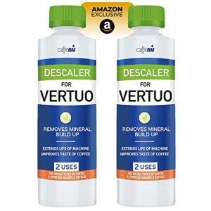 descaling solution for nespresso vertuo machines. 2 bottles. 4 uses