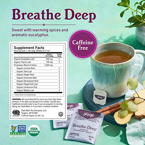 Yogi Tea - Get Well Variety Pack Sampler (6 Pack) - Herbal Teas for Cold and Flu Symptom Support - Caffeine Free - 96 Organic Herbal Tea Bags