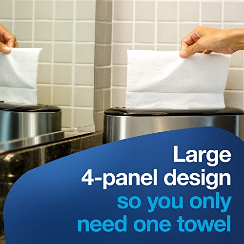 Tork Xpress Extra Soft Multifold Hand Towel White with Blue Leaf H2, Premium, 4-Panel, High Performance, Absorbent, 2-Ply, 16 X 94 Sheets, 101298